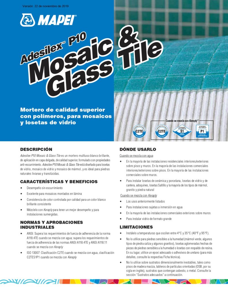 Adesilex P10 White P/ Mosaicos Cristal – La Iberica