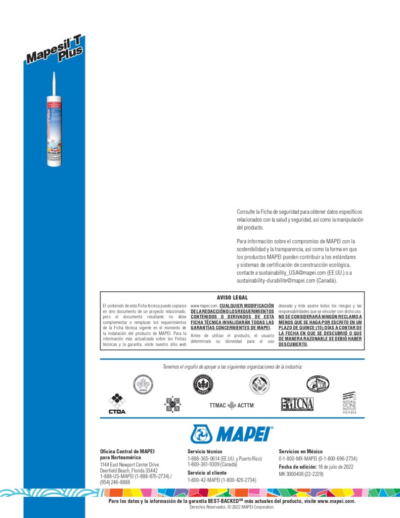 Masilla Mapesil T Plus White – La Iberica